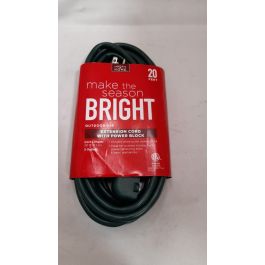 Complete home Cable 20 Foot Outdoor Extension Cord with 3 Outlet